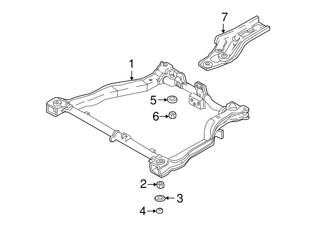 6241025003 Подрамник моторного отсека KIA HYUNDAI | Запчасти на DRIVE2