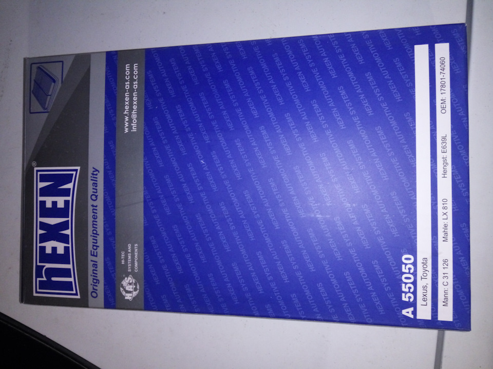 Воздушный фильтр — Toyota Camry (XV20), 2,2 л, 1998 года | расходники ...