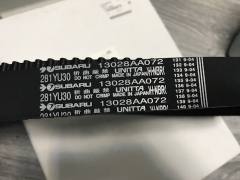 13028AA072 РЕМЕНЬ ГРМ ЧЗ 281 SUBARU | Запчасти на DRIVE2