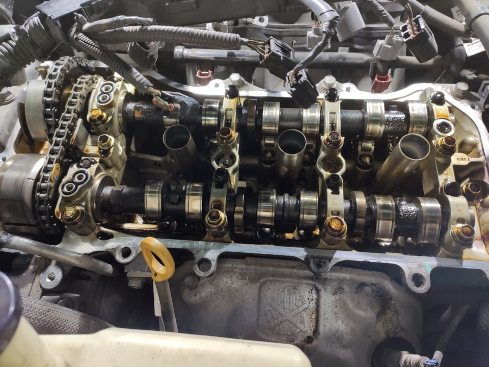 Замена уплотнительных резинок на передней клапанной крышке, 2gr-fe ...