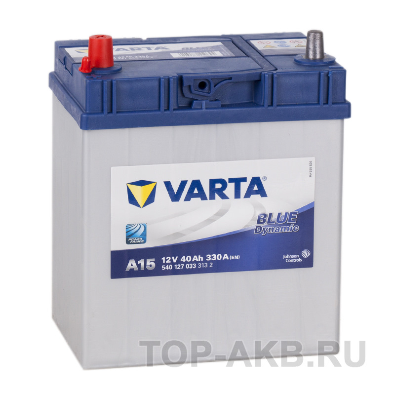 Аккумулятор Varta Blue A15 40 Ач прямая полярность 330A 187x127x227 ...