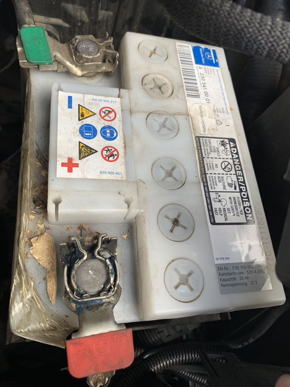 A2305410001 Батарея аккумуляторная 12v 35ah 520a. Mercedes | Запчасти ...