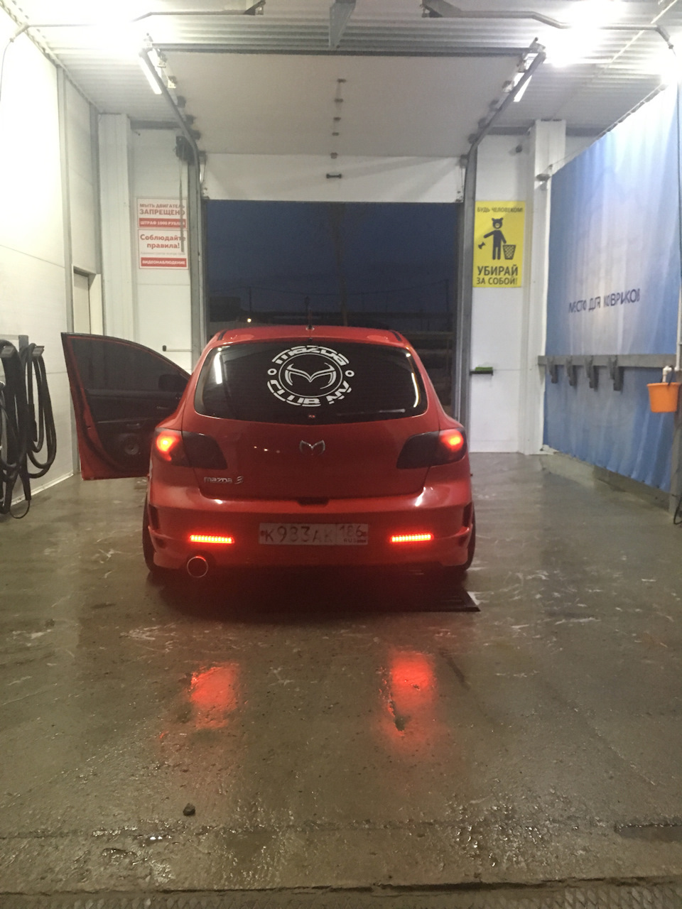 Диодные катафоты в задний бампер — Mazda 3 (1G) BK, 1,6 л, 2007 года ...