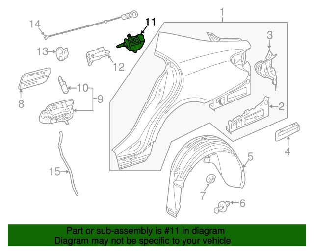 A2048205397 Привод фиксатора лючка топливного бака Mercedes | Запчасти ...