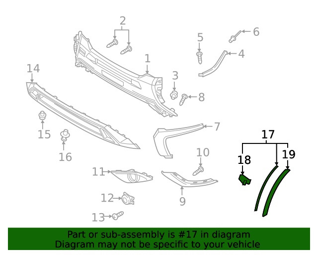 7407A315 Расширитель на бампер OUTLANDER 13- LH Mitsubishi | Запчасти ...