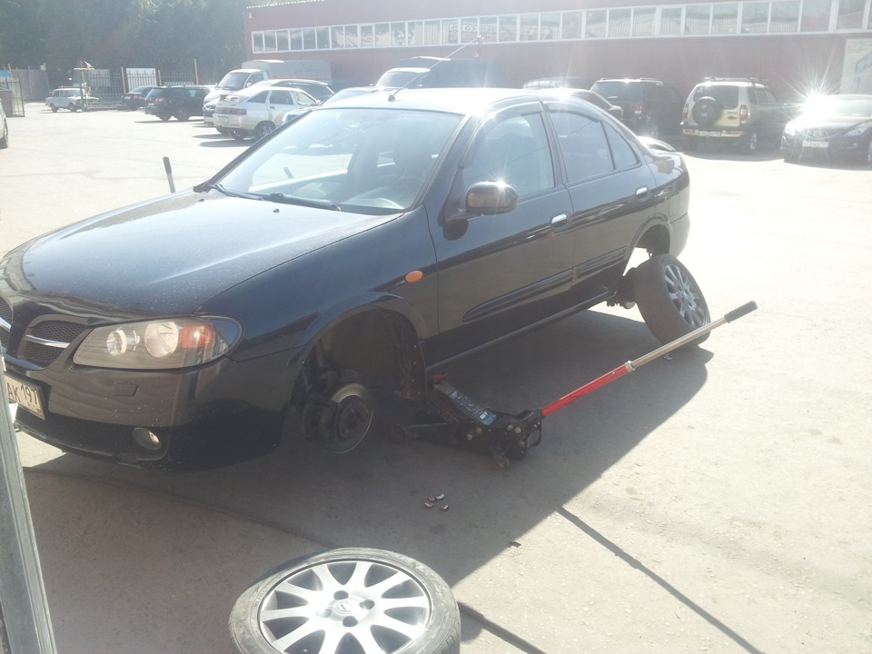 Покрышки Interstate IXT-1 + замена колодок — Nissan Almera II (N16), 1 ...
