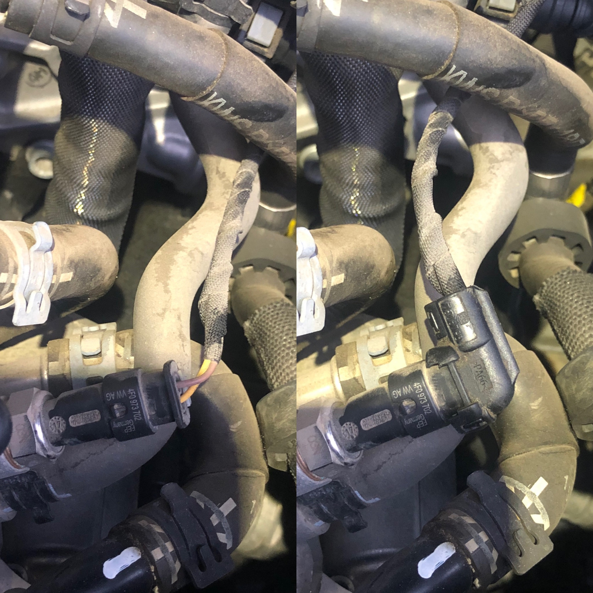 Подкапотные колпачки на разъемы в Tiguan NF — Volkswagen Tiguan (2G), 2 ...