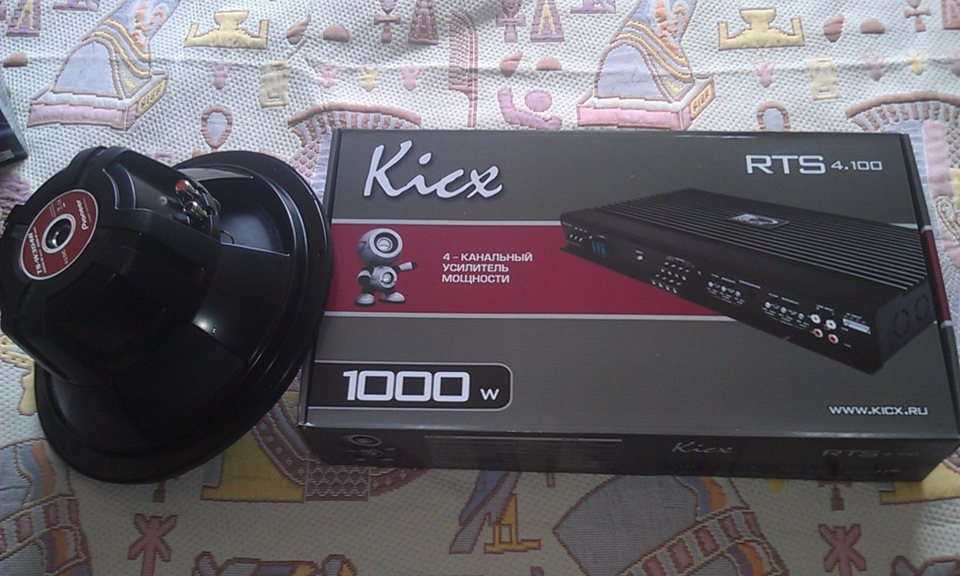 19) Музыка в Калину: Kicx RTS 4.100 и Pioneer TS-W304R — Lada Калина Универсал (2G), 1,6 л, 2013 ...