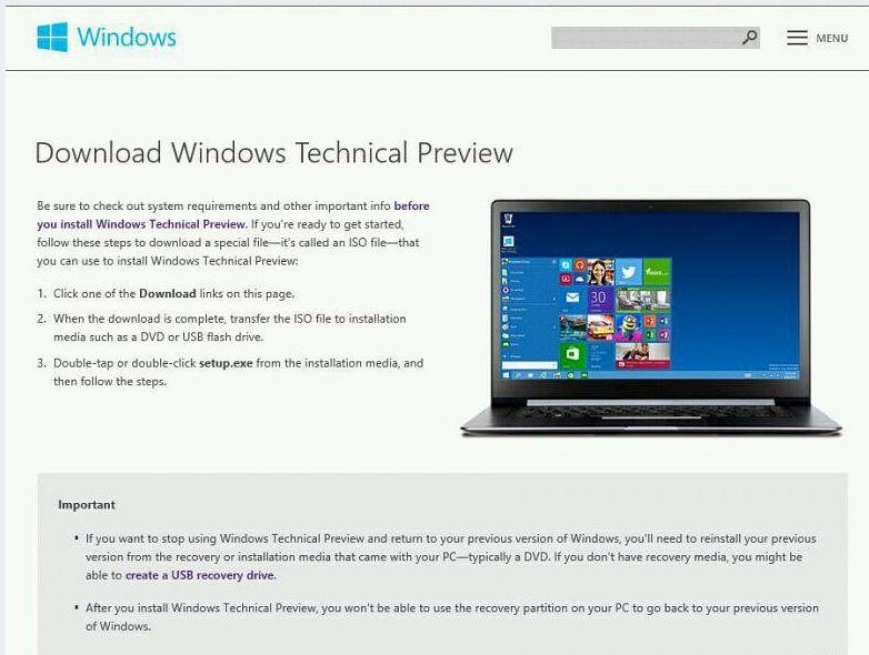 Windows 10 Technical Preview — DRIVE2