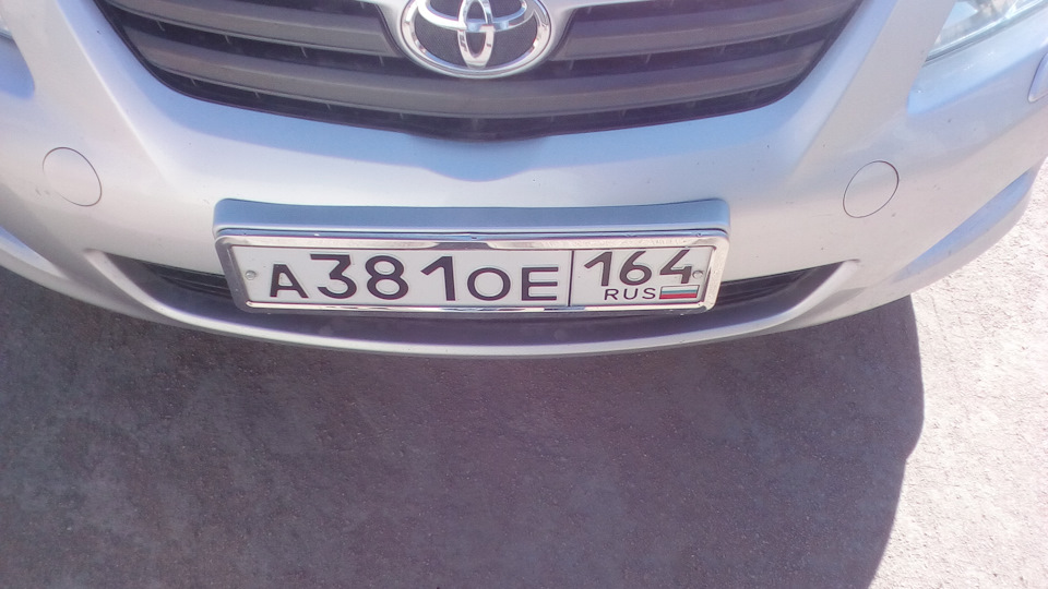 Площадка под номерной знак. — Toyota Corolla (140/150), 1,6 л, 2007 ...