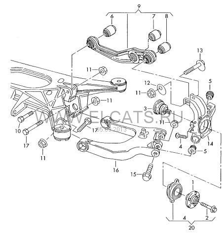 Номера оригинальных рычагов A8 D3 полный список — Audi A8 (D3), 4,2 л ...