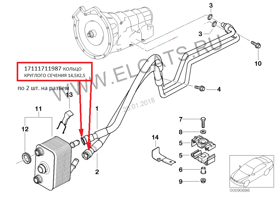 Уплотнительные кольца системы охлаждения BMW Х5 Е53 М54. — BMW X5 (E53 ...