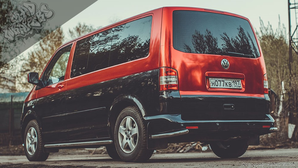 Volkswagen Multivan Red Chrome part 2 — MadWrappers на DRIVE2