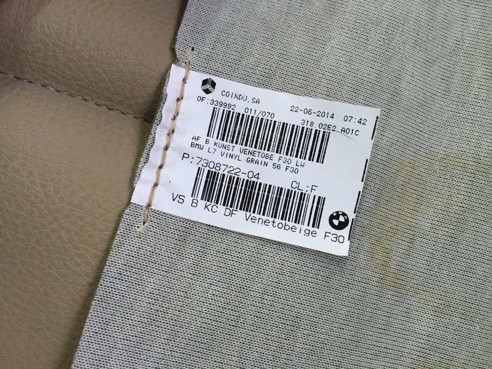 [warranty] замена обшивки водительского сиденья — BMW 3 series (F30), 1 ...
