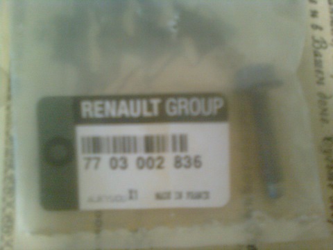 7703002836 Болт м6 RENAULT | Запчасти на DRIVE2
