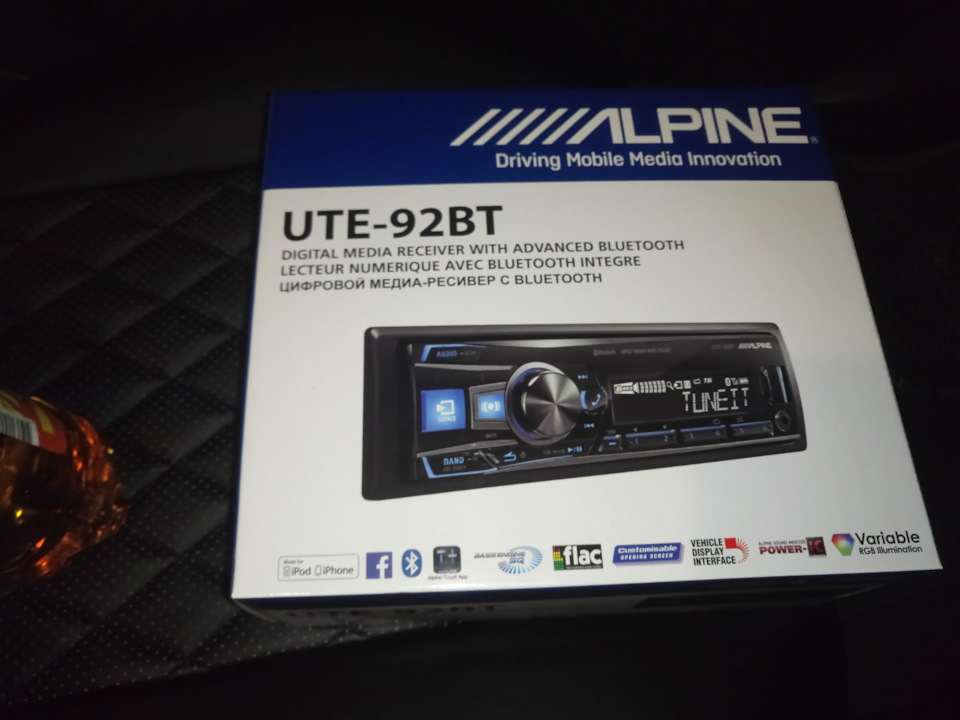 Музыка #2. Сменил Магнитолу. Alpine UTE-92BT — Toyota Caldina (190), 1 ...