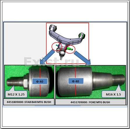 4451809000 САЙЛЕНТБЛОК ПЕРЕДНЕГО НИЖНЕГО РЫЧАГА. SSANG YONG | Запчасти ...