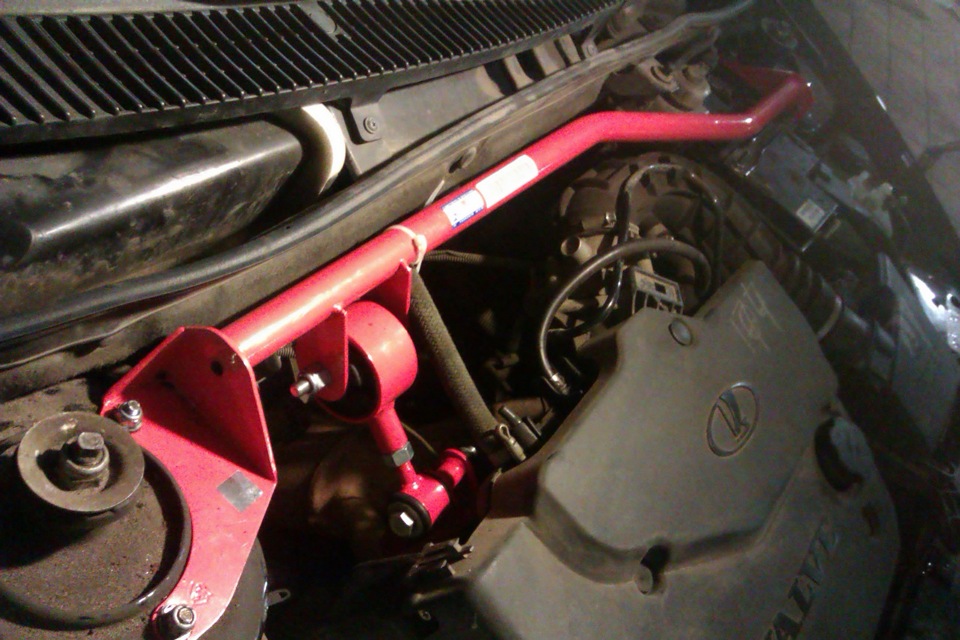 Растяжка стоек+ усилитель щитка передка — Lada Калина Спорт (1G), 1,6 л ...