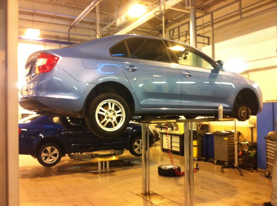 наконец то поменяли втулки стабилизатора — Skoda Rapid (1G), 1,6 л ...