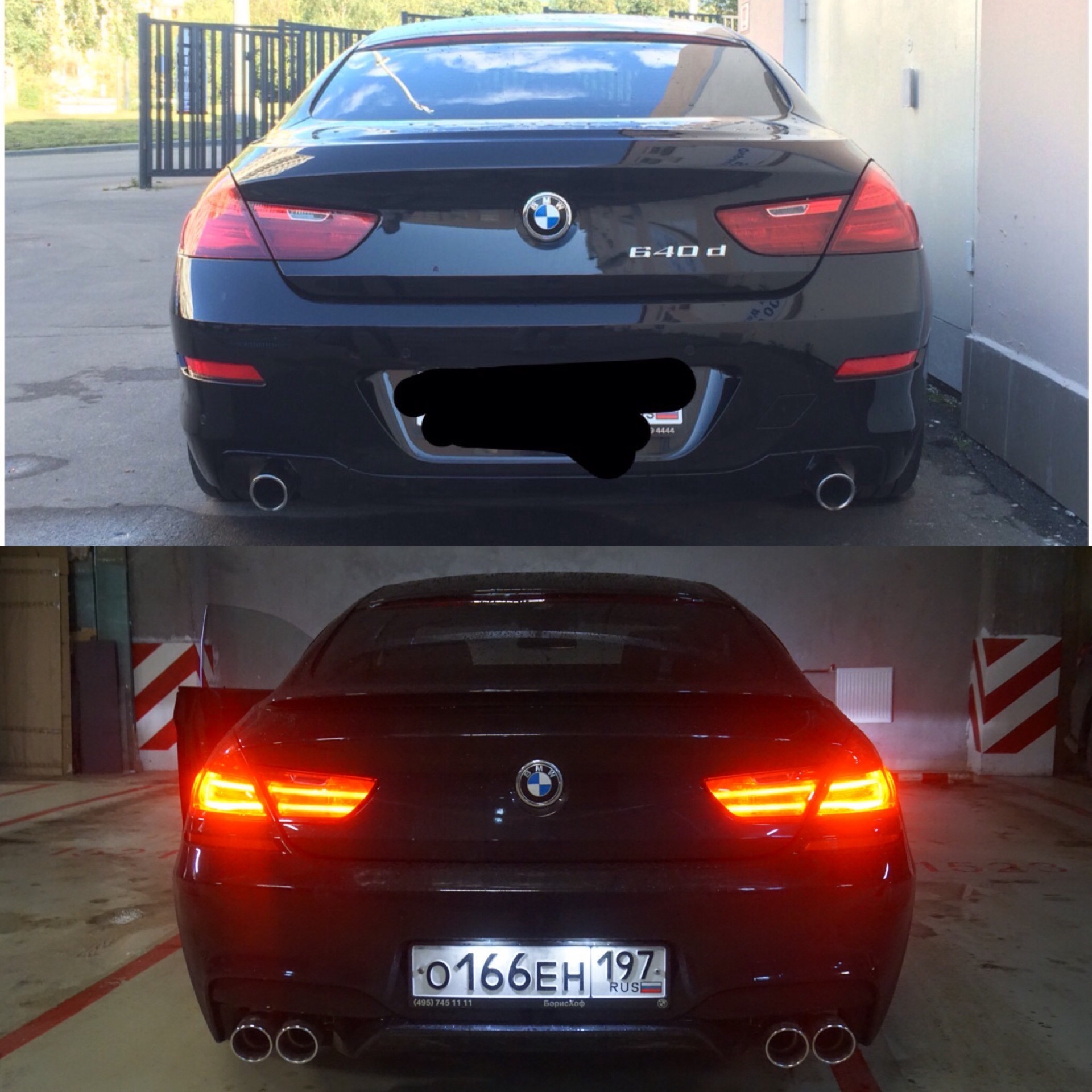 установка м-пакета сзади + диффузора с насадками — BMW 6 series (F13 ...