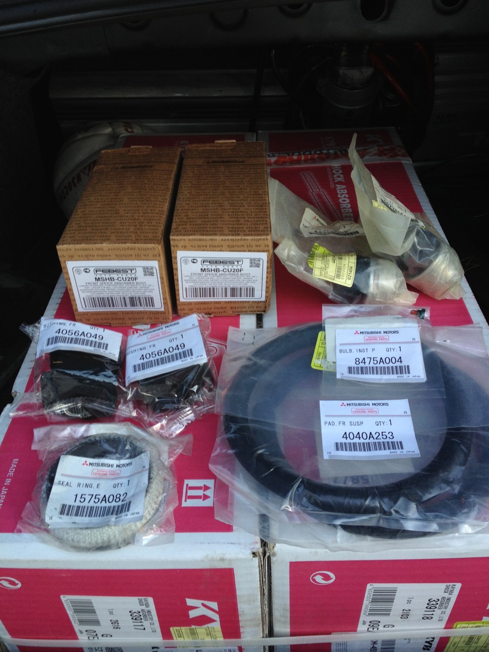 Замена передних амортизаторов. — Mitsubishi Lancer X, 1,8 л, 2008 года ...