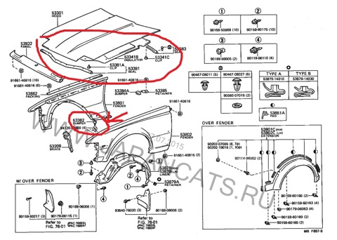 5387914010 КЛИПСА КРЕПЕЖНАЯ 89 TOYOTA LEXUS | Запчасти на DRIVE2