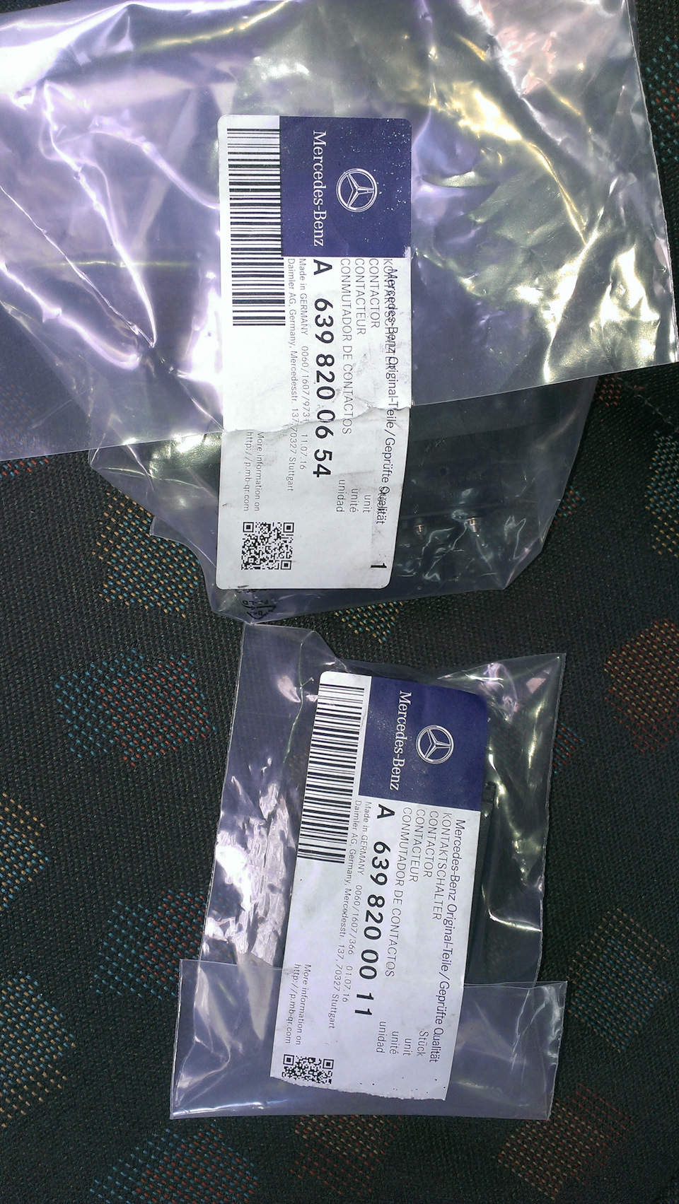 A6398200654 Выключатель концевой двери сдвижной Mercedes | Запчасти на ...