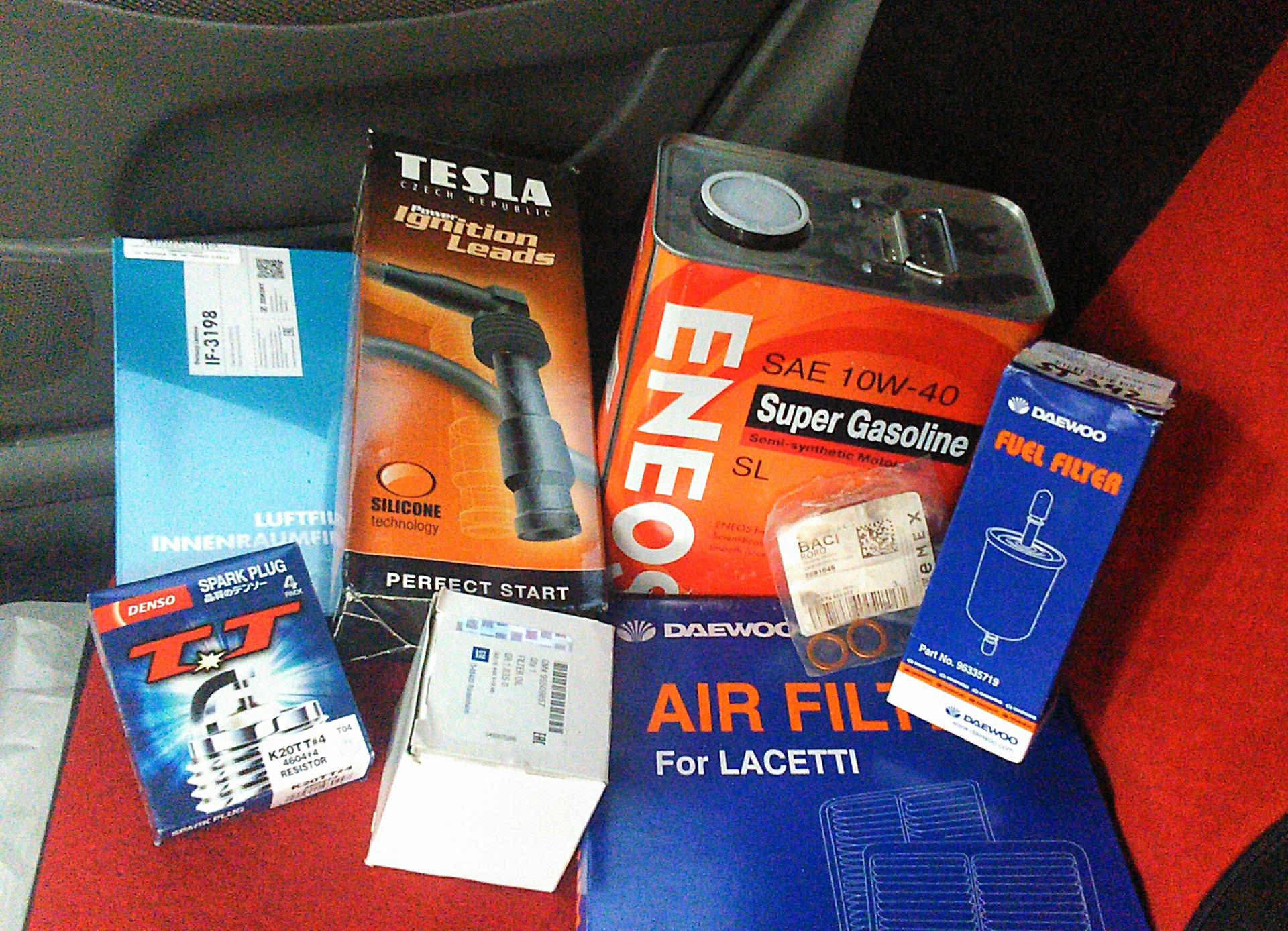 Масло, свечи, бронепровода + все фильтры (замена) — Chevrolet Lacetti ...