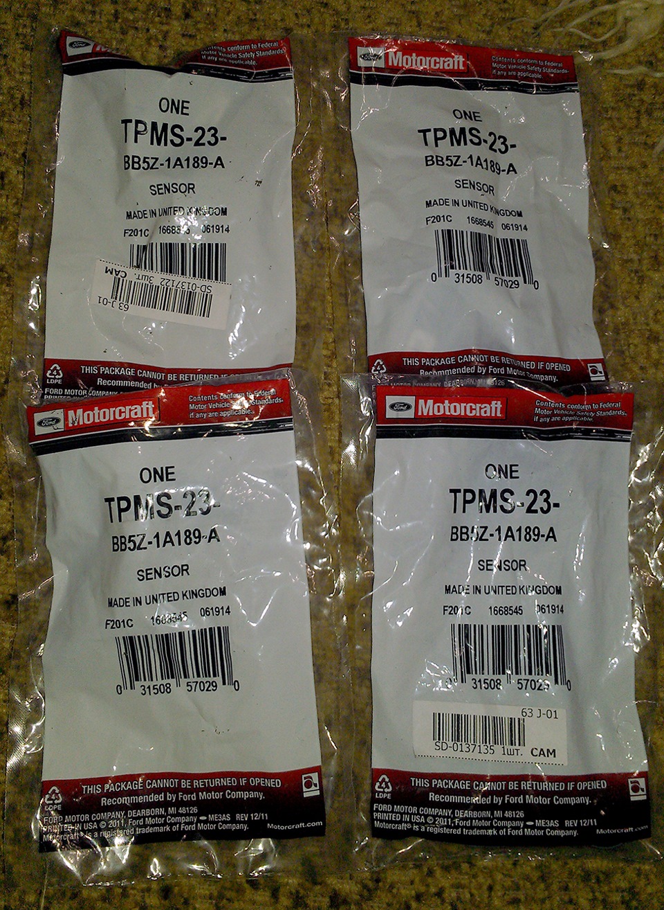 Датчики давления в колёсах — Ford Explorer (5G), 3,5 л, 2014 года ...