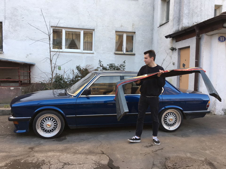 Задний фартук Zender и проставки 2см — BMW 5 series (E28), 2 л, 1986 ...