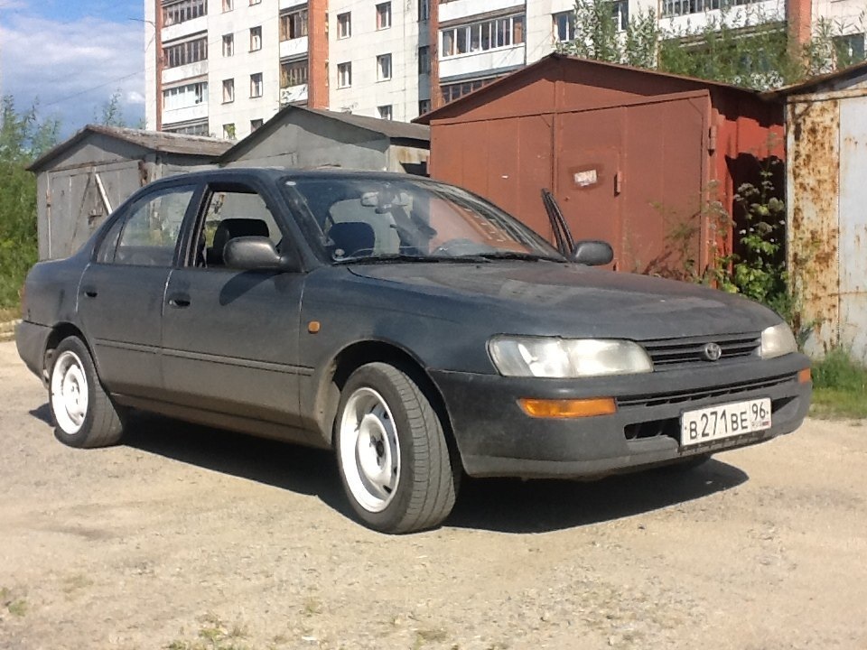 Фоточка примерки дисков — Toyota Corolla (100), 1,6 л, 1993 года ...