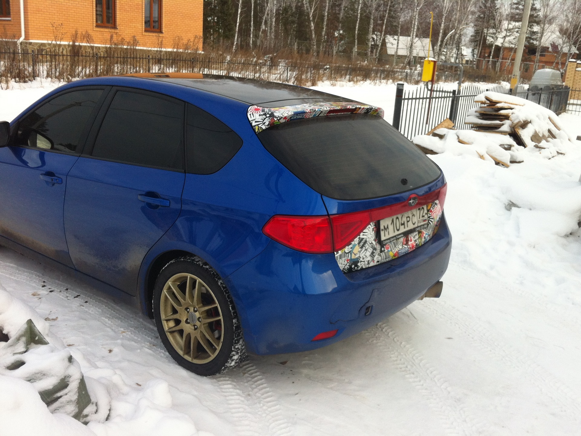 JDM Style (Sticker Bombing) — Subaru Impreza (GE/GH), 2 л, 2007 года ...