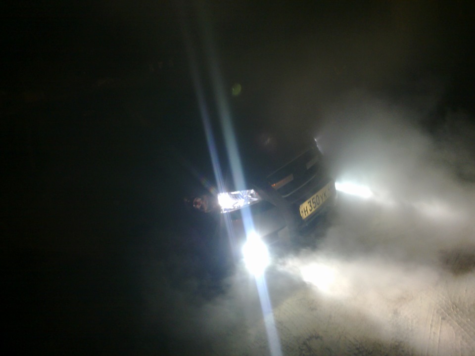 Туманки + ксенон 5000К — Chevrolet Aveo Sedan (1G), 1,2 л, 2008 года ...