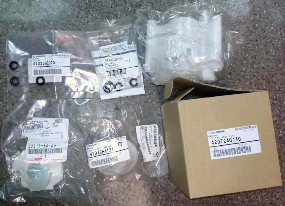 Топливные фильтра. — Subaru Outback (BP), 2,5 л, 2006 года | плановое ...