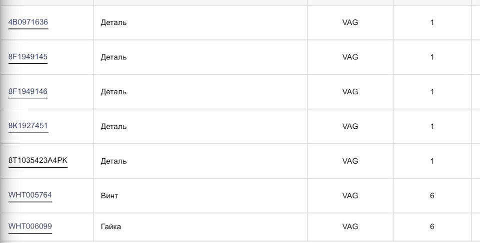 WHT006099 Пластинчатая гайка VAG | Запчасти на DRIVE2