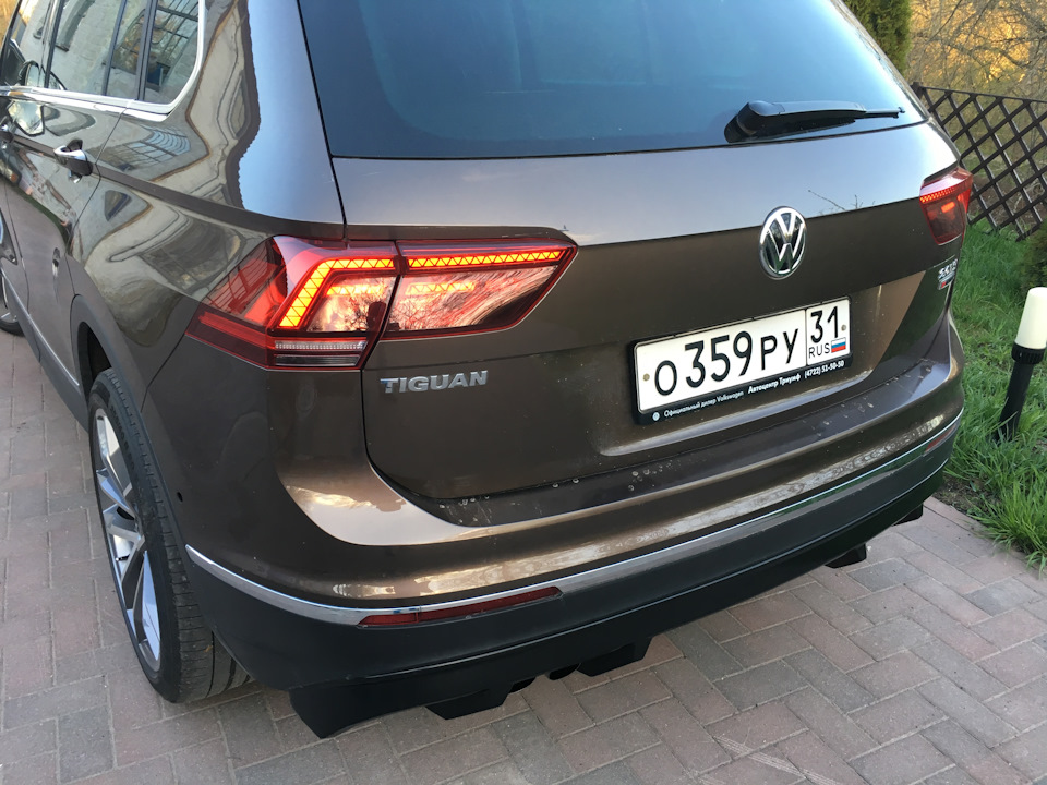 Диффузор заднего бампера Тигуан 2 — Volkswagen Tiguan (2G), 2 л, 2017 ...