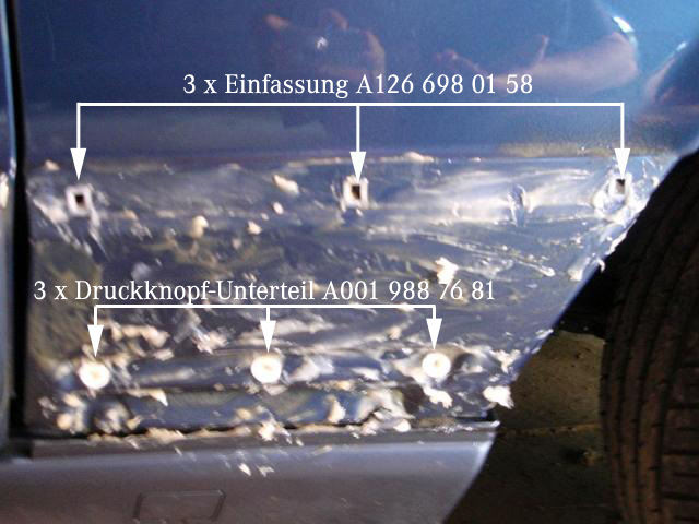 A0019887681 Клипса крепления накладки Mercedes | Запчасти на DRIVE2