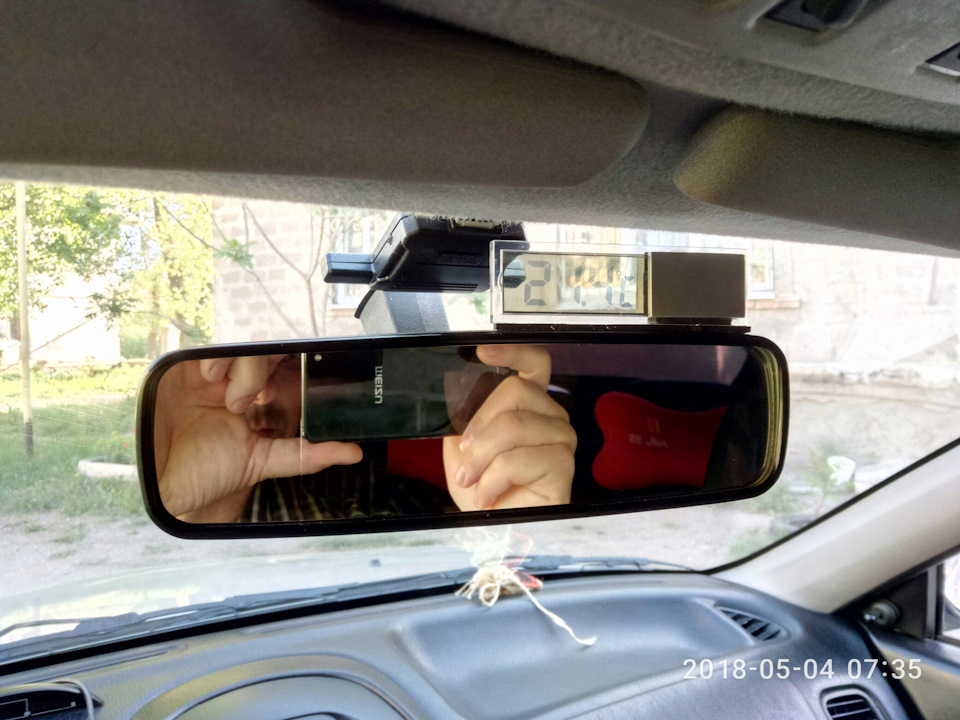 термометр в салон, дополнение — Mitsubishi Carisma, 1,6 л, 1998 года ...