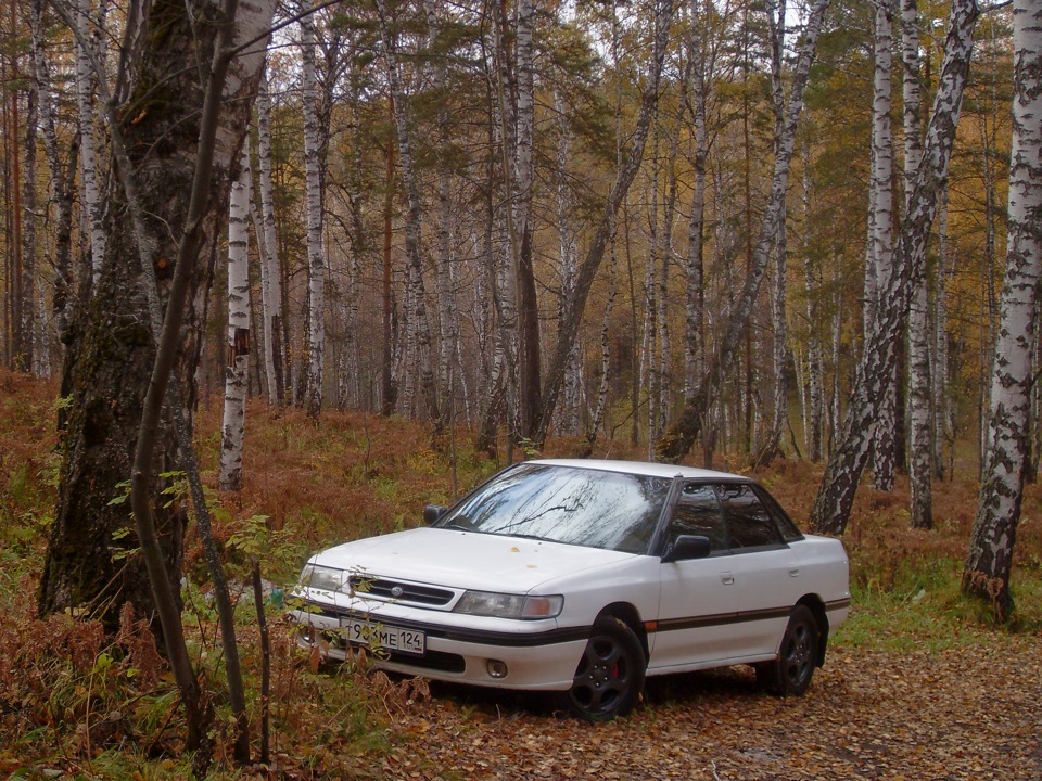 Лес в конце Сентября. — Subaru Legacy (BC/BJ/BF), 1,8 л, 1993 года ...