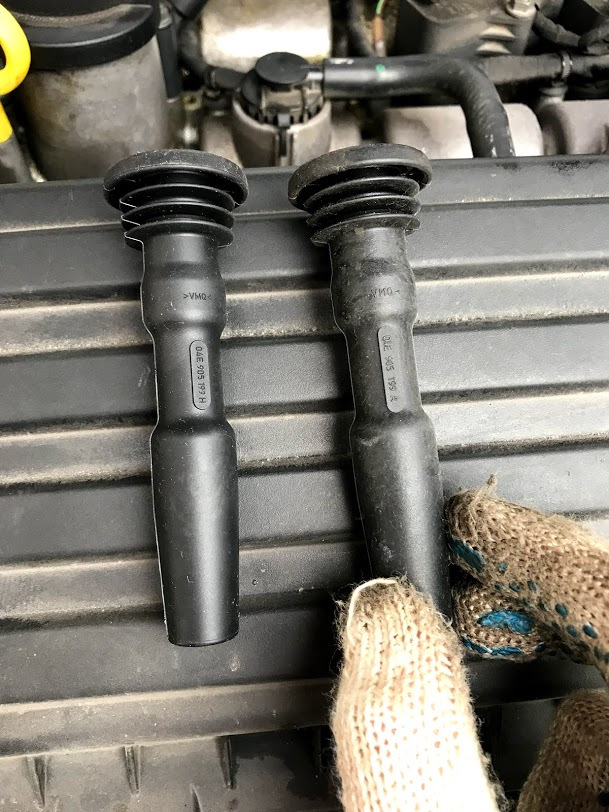 Наконечники катушек зажигания — Audi A3 Sportback (8VA), 1,4 л, 2013 ...