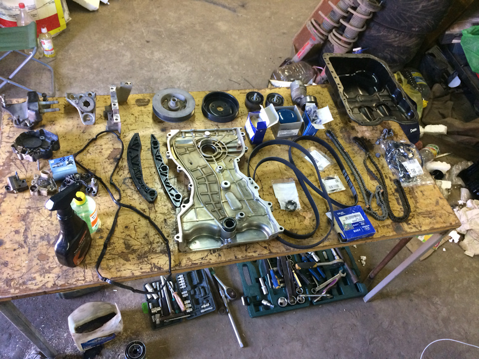 Замена цепи ГРМ — Hyundai Sonata V (NF), 2 л, 2008 года | своими руками ...