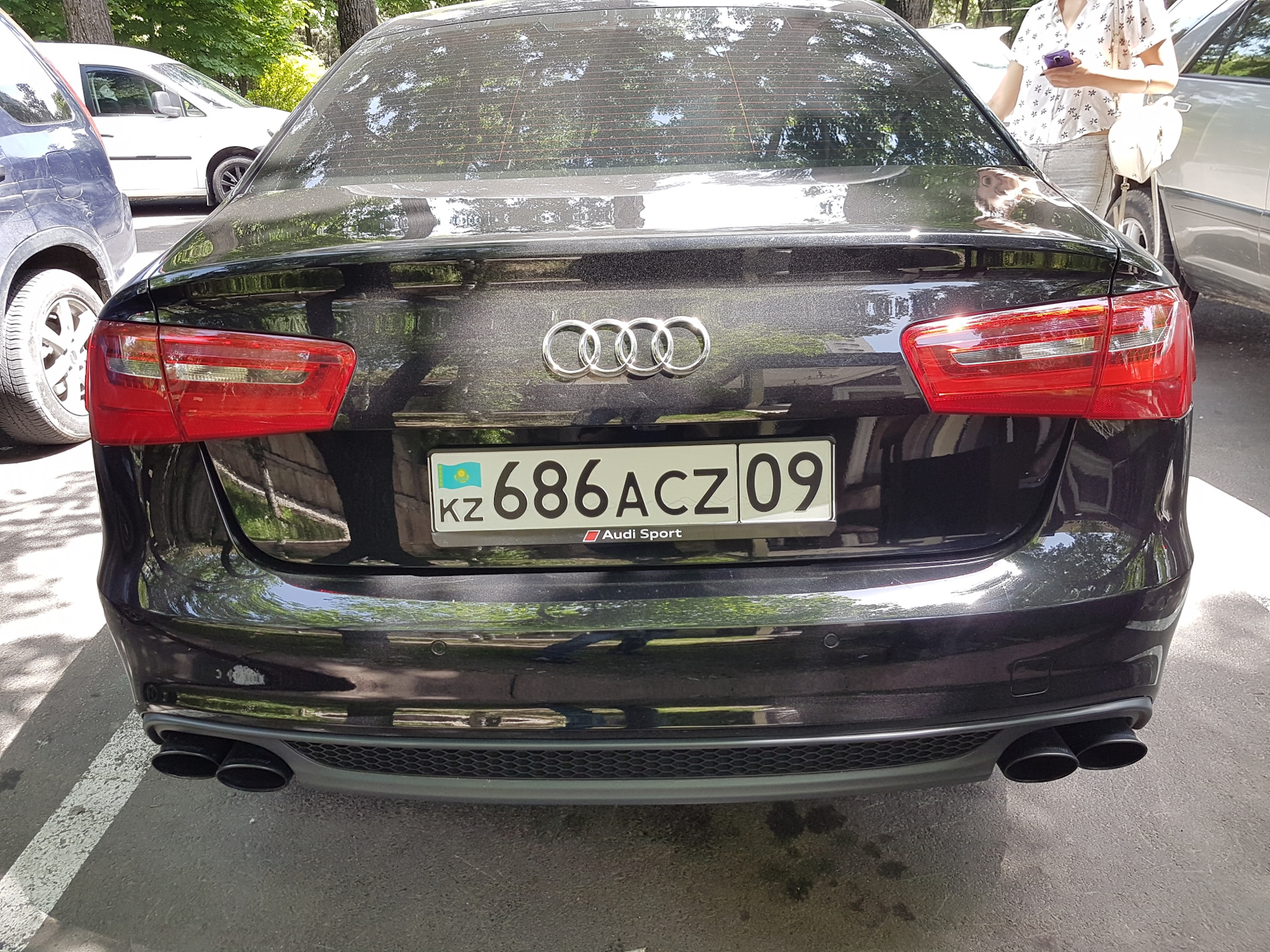 Рамки Audi sport — Audi A6 (C7), 3 л, 2014 года | аксессуары | DRIVE2