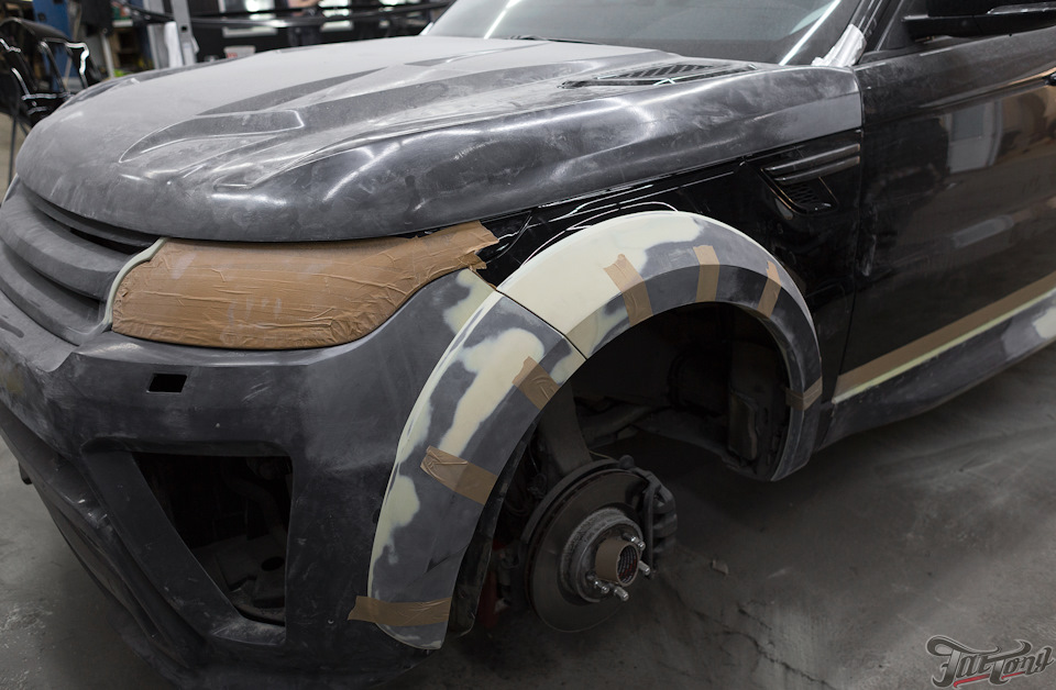 Range Rover Sport. Процесс установки обвеса с расширением кузова от ...