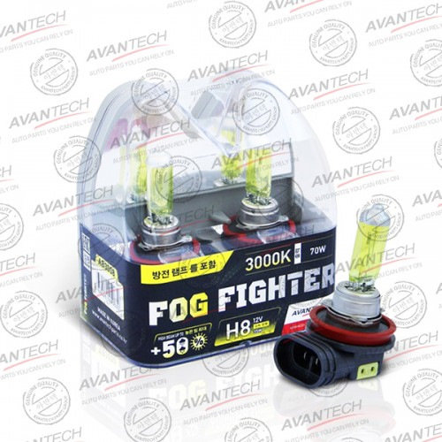 Желтые лампы в "голову" Avantech FOG FIGHTER H4 AB3004 и желтые лампы в ...