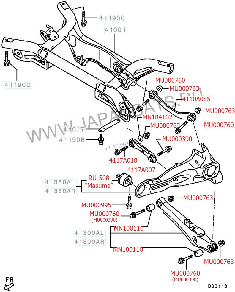 MN184102 ШАЙБА МЕТАЛЛИЧЕСКАЯ Mitsubishi | Запчасти на DRIVE2