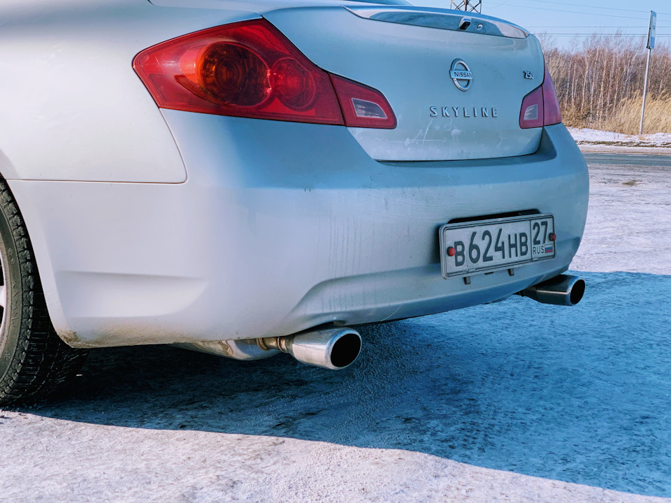 #12 Выхлоп HKS Legamax Premium — Nissan Skyline (V36), 2,5 л, 2008 года | тюнинг | DRIVE2