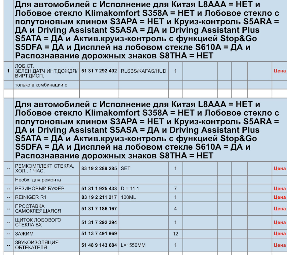 Вопрос по замене лобового стекла — BMW X5 (F15), 3 л, 2016 года ...