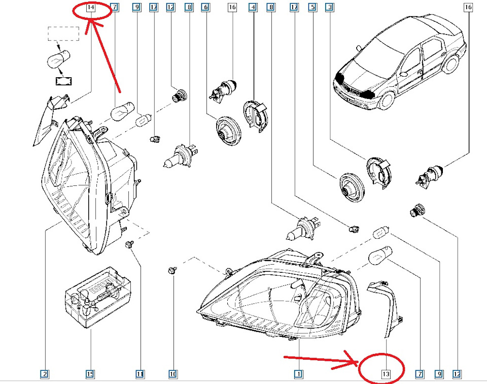 молдинг решетки и детали фары — Сообщество «Renault Dacia Logan Club ...