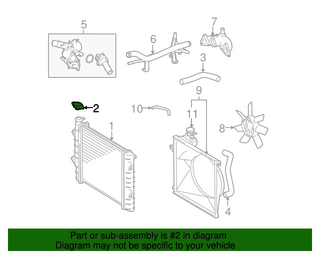 1640146610 Крышка радиатора TOYOTA LEXUS | Запчасти на DRIVE2