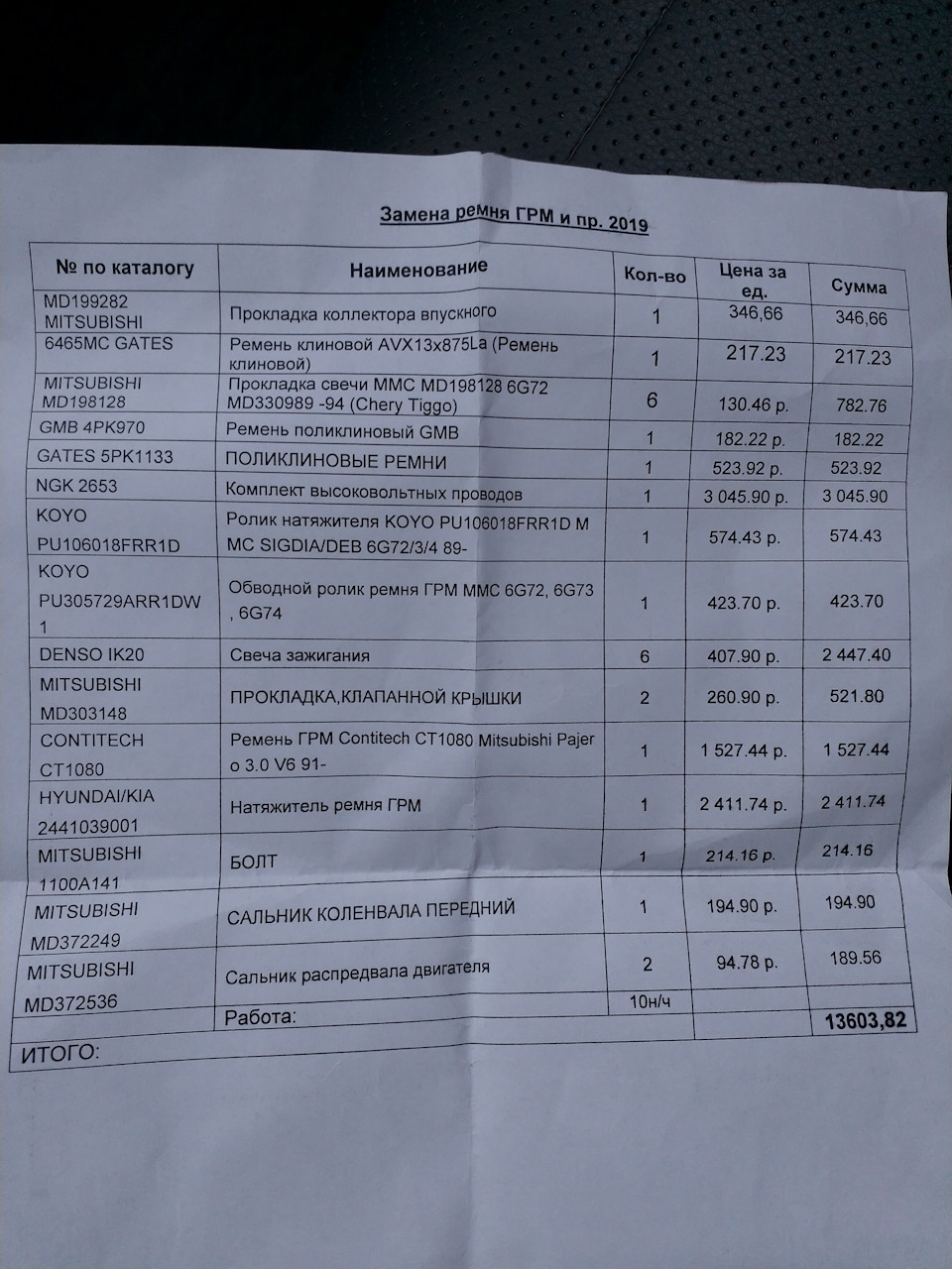 MD330989 Прокладка клапанной крышки Mitsubishi | Запчасти на DRIVE2